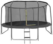 Trampolína COMFORT 427cm černá s žebříkem