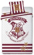 Bavlněné povlečení 140x200 Harry Potter 004 Herb white maroon youth pillowcase 70x90 Faro