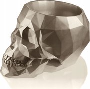 Květináč Skull Low-Poly Brass Poli 11 cm