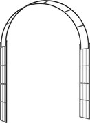 Zahradní oblouk Outsunny pro popínavé rostliny, kovový zahradní oblouk pro dekorace a akce, 157x40x223cm, černý | Aosom