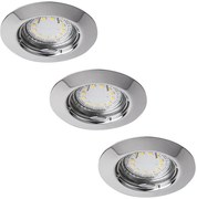 Rabalux 1047 led zápustné bodové svítidlo lite 3x3w | 720lm | 3000k | ip40 - set 3 svítidel, chrom