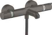 Hansgrohe Ecostat Comfort, termostatická vanová baterie, černá-chromová kartáčovaná, 13114340