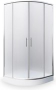 Roltechnik Outlet Čtvrtkruhový sprchový kout TEXAS + vanička Varianta: rozměry: 90x90 cm - (TEXAS_90x90 - 4000562), Barva profilů a typ výplně: profily: brillant, výplň: Matt glass