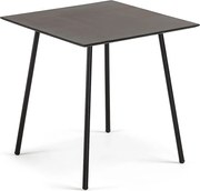 Černý stůl Kave Home Ulrich, 75 x 75 cm