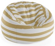 Sablio Sedací vak Cocoon Zlaté pruhy - 115 x 75 x 45 cm