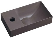 Sapho Small - Umývátko, 31x17 cm, bez přepadu, otvor pro baterii vlevo, tmavě hnědá PK30015