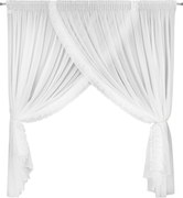 ZÁCLONA NA PÁSCE LUISA 400X250 CM BÍLÁ