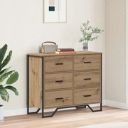 Příborník 6-Zásuvka Artisanový dub 91 x 35,5 x 74,5 cm 3365604
