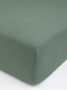 MK Lůžkoviny Jersey prostěradlo s elastanem Deluxe 90 × 200 cm – olivové