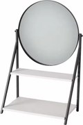 Kosmetické zrcadlo ACAPULCO s poličkou 50,5 cm, černé