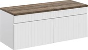 Comad Koupelnová skříňka pod deskové umyvadlo set Iconic White 120 bílá/dub santa fe