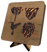 Li-Go "Hlavy zvířat" lampa 19x19cm provedení povrchu: bříza