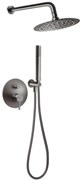 Novaservis Ferro Ciriculus - Sprchový set s baterií pod omítku, s tělesem, průměr 20 cm, gun metal BCK7PGM-SET1-S
