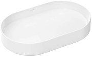 Hansgrohe Xuniva Evo U - Umyvadlo na desku, 65x40 cm, bez přepadu, bez otvoru pro baterii, HygieneEffect, SmartClean, bílá 63009450
