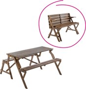 Kondela Zahradní stůl/lavička, 2v1, hnědá, ZAGIR