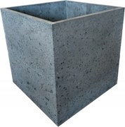 Mrazuvzdorný betonový květináč Architektonický beton 110 kg 50x50x50 Abiko