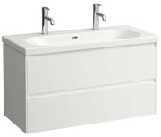 Laufen Lani - Umyvadlová skříňka, 98x45x52 cm, 2 zásuvky, matná bílá H4035621122601