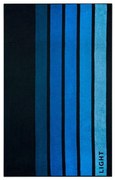 Plážová osuška 100x160 Light navy blue multicoloured striped cotton froté beach 2 Zwoltex