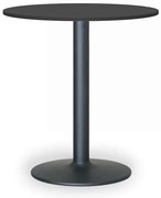 Konferenční stolek FILIP II, průměr 80 cm, černá podnož, grafit