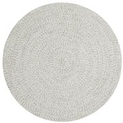 Hanse Home, Kusový koberec Braided 105553 Light Melange kruh – na ven i na doma, 200x200 (průměr) kruh, bílá, chodba / předsíň