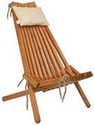 Dřevěné zahradní křeslo v přírodní barvě Falun - Garden Pleasure