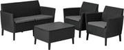 Zahradní set Keter Salemo 2 seater sofa - grafitová / šedá