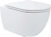 kielle Oudee - Závěsné WC se sedátkem Softclose, Vortex Rimless+, bílá 30102020-SET1