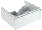 Geberit Xeno 2 - Skříňka pod umyvadlo 60 cm, zásuvka s LED svítidlem, lesklá bílá 500.505.01.1