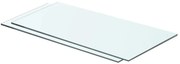 Policové desky 2 ks sklo čiré 60 x 25 cm 3051565