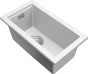 Gamma Decor 2850, 1-komorový granitový dřez 280x500x207 mm, bílá, GMA-ZLE000160