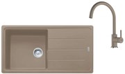 Franke - Kuchyňský set G280KA, fragranitový dřez BFG 611 a baterie FC 6018.424, kašmír 114.0700.810