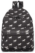 Konofactory Černý vzorovaný batoh do školy „Horses“ 11L