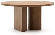 Kulatý jídelní stůl s deskou v dekoru ořechového dřeva ø 150 cm Nealy – Kave Home