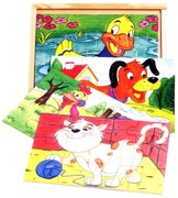 Dřevěná sada puzzle - Kachna