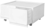 Modulární úložný box Wave twin Snow s kolečky 54,6 x 43,4 x 22 cm, široký - 2 šuplíky - kolečka