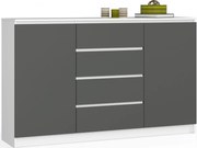 Komoda TOVE K 160 cm bílá/grafit