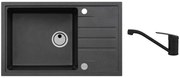 Alveus - Set dřezu Intermezzo 130 a baterie Clara, carbon SETA25862
