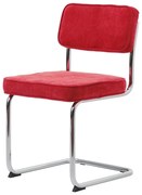 Červená manšestrová jídelní židle Rupert – Unique Furniture