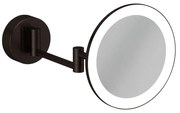 Kludi Vela R - Kosmetické nástěnné zrcátko s LED osvětlením, broušený Gunmetal 58995N2W