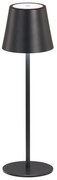 Černá LED stolní lampa s kovovým stínidlem (výška 36,5 cm) Viletto – Fischer & Honsel