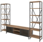 Antracitová/přírodní TV sestava 150x47 cm Maxim – Kalune Design