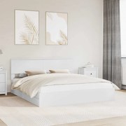 Postel s úložným prostorem Bílá 180 x 200 cm Kompozitní dřevo 3408431