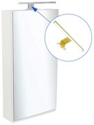 Comodo Zrcadlová skříňka Atica 40 ZS LED-G s osvětlením Any LED 30 G, zlatá