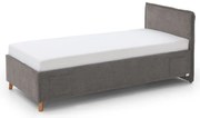 Šedá čalouněná dětská postel s úložným prostorem s roštem 90x200 cm Fun – Meise Möbel