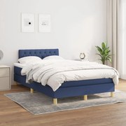 Box spring postel s matrací modrá 120x200 cm textil 3140847