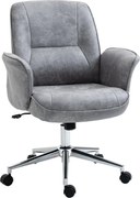 Vinsetto Kancelářská židle s náklonem - Výškově nastavitelná otáčecí židle - Ergonomická pracovní židle - Moderní design - Podporuje do 120 kg - Mikro
