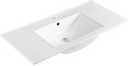Sapho Slim - Umyvadlo 101x46 cm, s přepadem, otvor pro baterii, bílá 1601-100