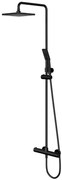OMNIRES Y - Sprchový set s termostatem, 20x20 cm, 3 proudy, matná černá Y1244JBL