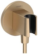 Hansgrohe Fixfit - Sprchové kolínko s držákem, kartáčovaný bronz 26888140