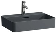 Laufen VAL - Umyvadlo, 55x40 cm, s přepadem, otvor pro baterii, grafit H8122847581041